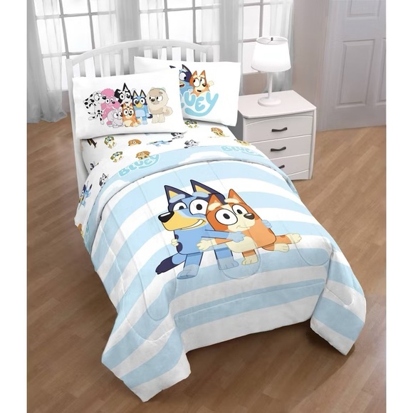 Bedding | Bluey Twin Kids Comforter Whiteblue | Poshmark